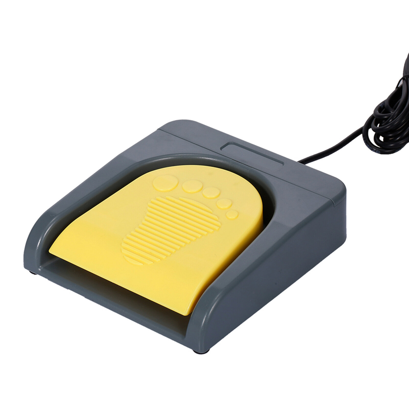USB С одним ножным переключателем для управления игрой, Одна клавиша, Индивидуальная компьютерная клавиатура, Педаль управления, Серый с желтым для геймеров, любителей игр