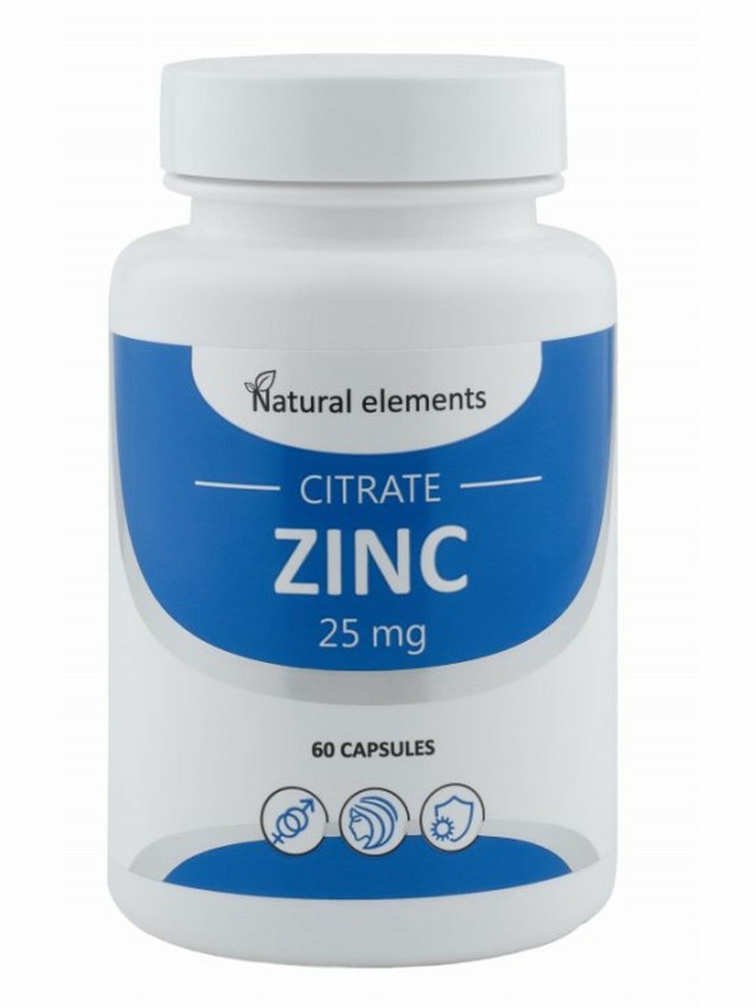 Natural Elements Цитрат цинка №60 капс массой 400мг