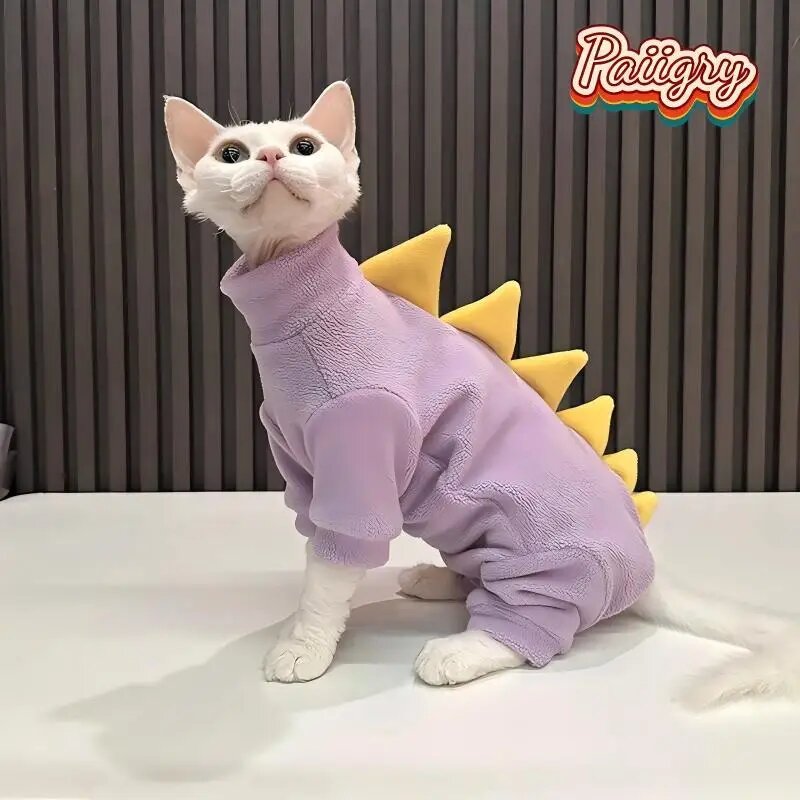 Флисовый комбинезон для кошек XXL, purple