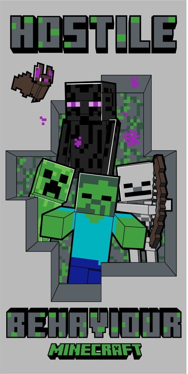 Полотенце для ванной Jerry Fabrics Minecraft, разноцветный, 70x140 см