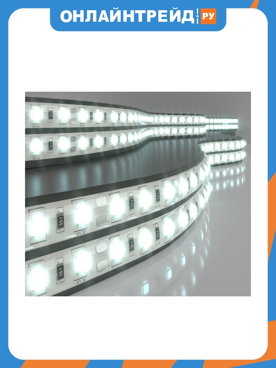 Светодиодная лента Elektrostandard 12 В 14,4 Вт/м 60 Led/м 5050 IP65, холодный белый 6500К, 5 м a027840