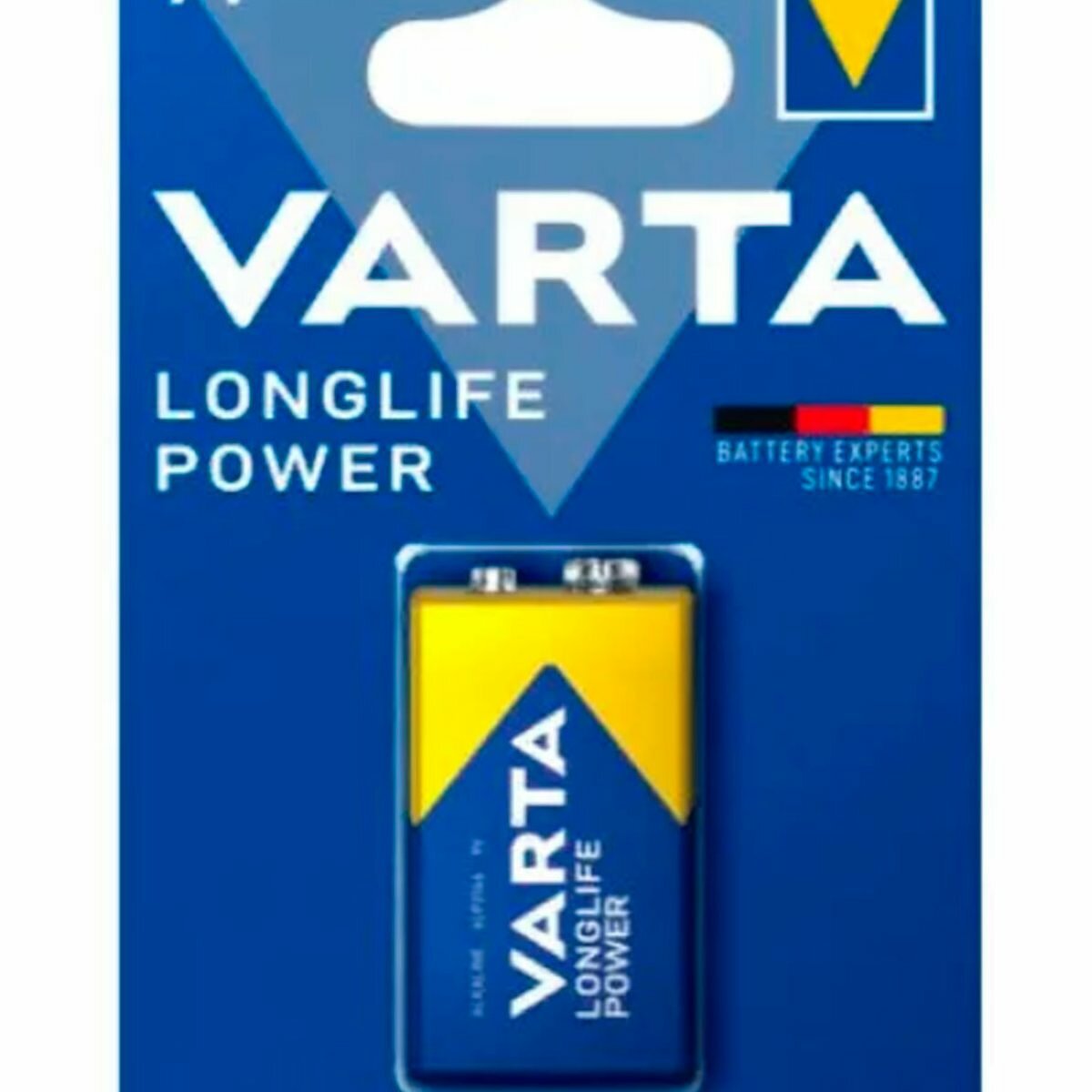 Батарейка Varta Longlife Power Крона/6LR061 (9 В) алкалиновая (блистер) (4922121411), 50 уп.