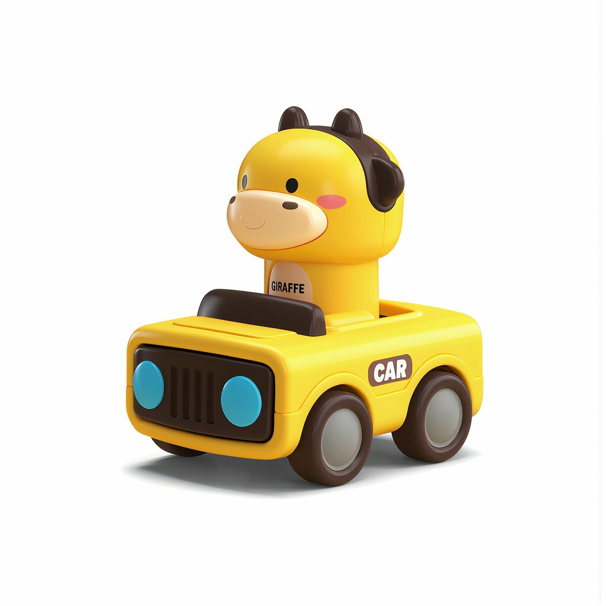 Игрушка животное машинка на нажатие прочная скользящая игрушечная машинка для малышей с мультяшным дизайном для развития координации движений рук и глаз маленьких детей