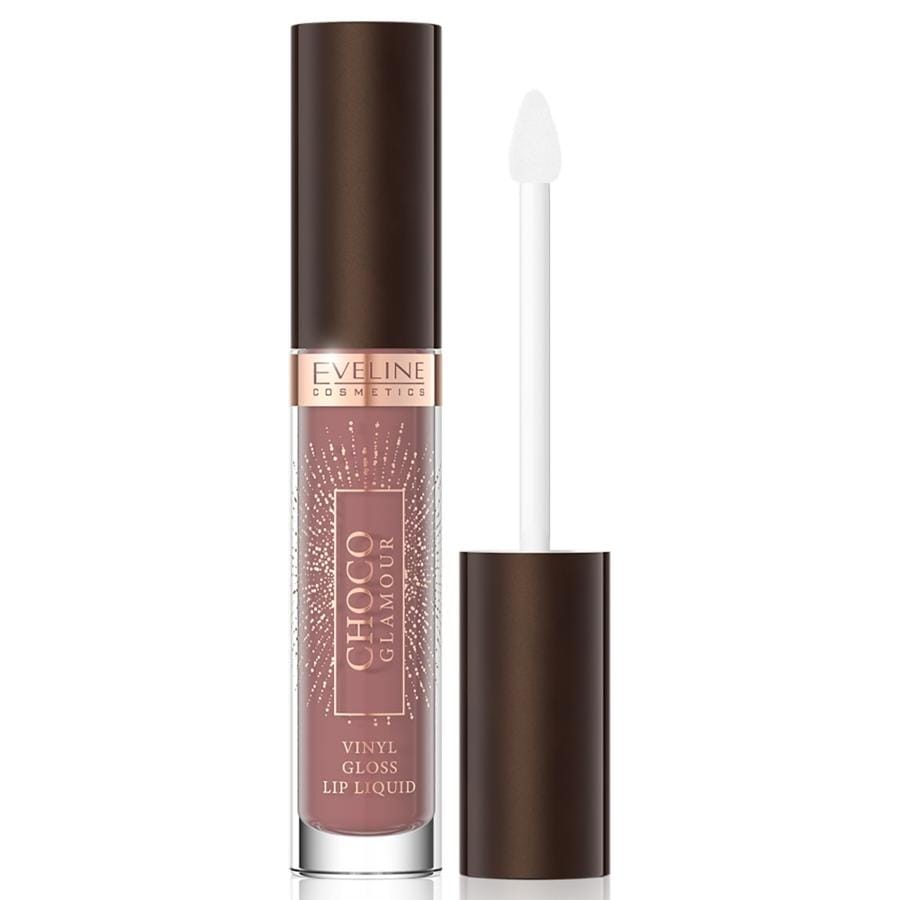 Губная помада Eveline Cosmetics Choco Glamour жидкая с эффектом глянцевых губ, бежевый, 03, 4.5 мл