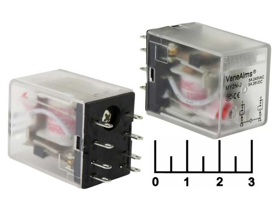 Реле ~110V 5A/240V MY2N-J (HH52P)