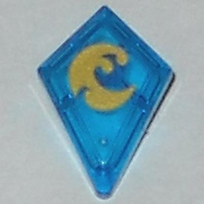 Деталь Lego 35649pb01 Tile, Modified 1 x 2 Diamond with Elemental Water Pattern
