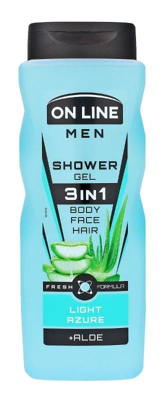 Гель для душа On Line Men 3in1 Light Azure, 410 мл