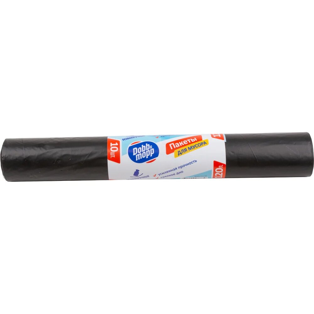 Пакет мусорные двухслойные (10 шт; 120 л) черные DOBB&MOPP 3.2.01.040 от ELEMENTX