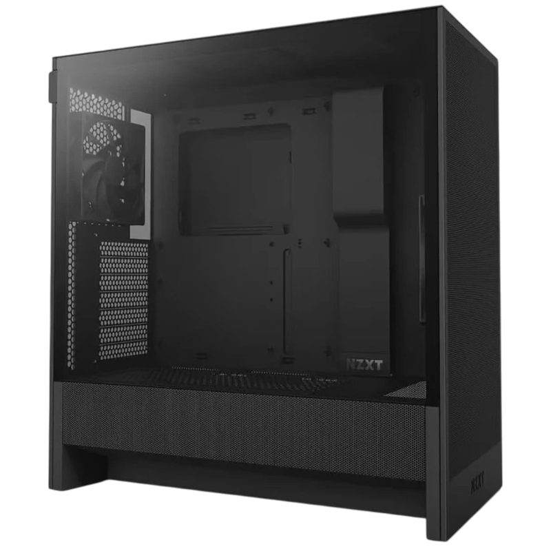 Корпус без блока Case NZXT H5 Flow (2024), Midi-Tower, TG, 1x120mm, 1xUSB-A 3.2 + 1xUSB-C 3.2, E-ATX, ATX, mATX, mITX Black CC-H52FB-01