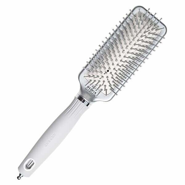 OLIVIA GARDEN Щётка EXPERT CARE RECTANGULAR Nylon Bristles Silver S