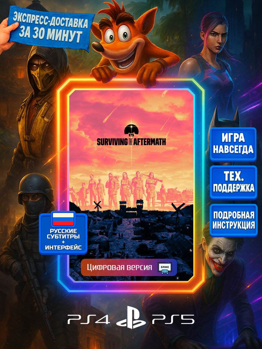 Surviving the Aftermath PS4/PS5 | Моментальная доставка | Русские субтитры и интерфейс | Имитация