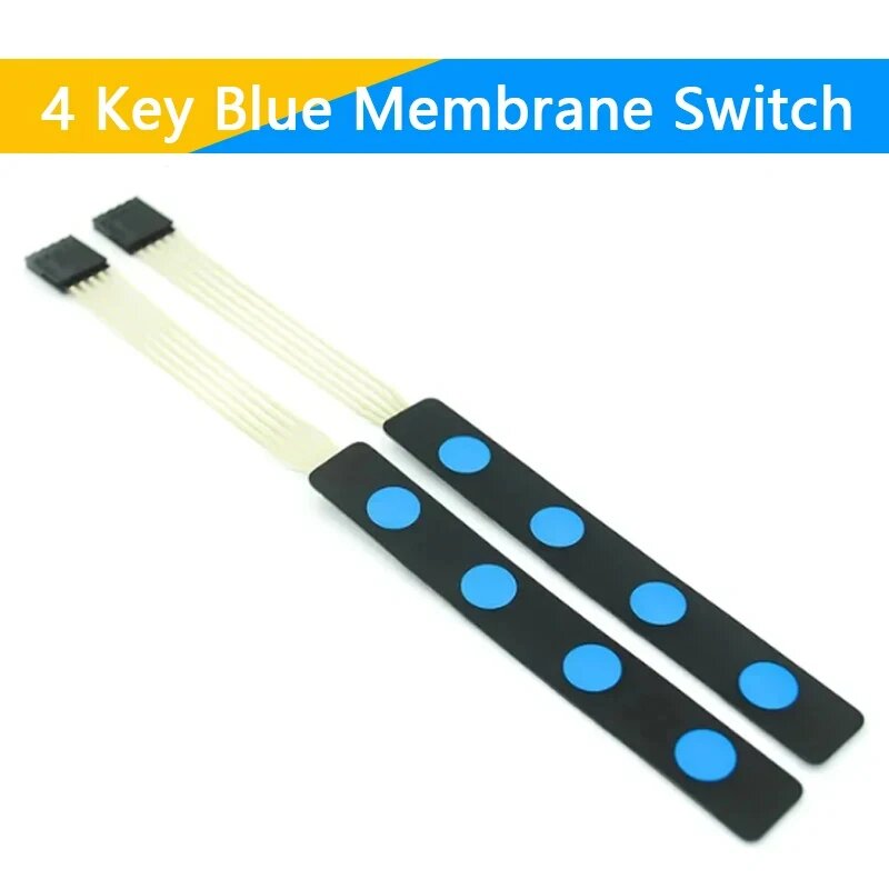 Мембранная клавиатура 1 2 3 4 5 кнопок для Arduino Smart Car Синий, 4 key Blue