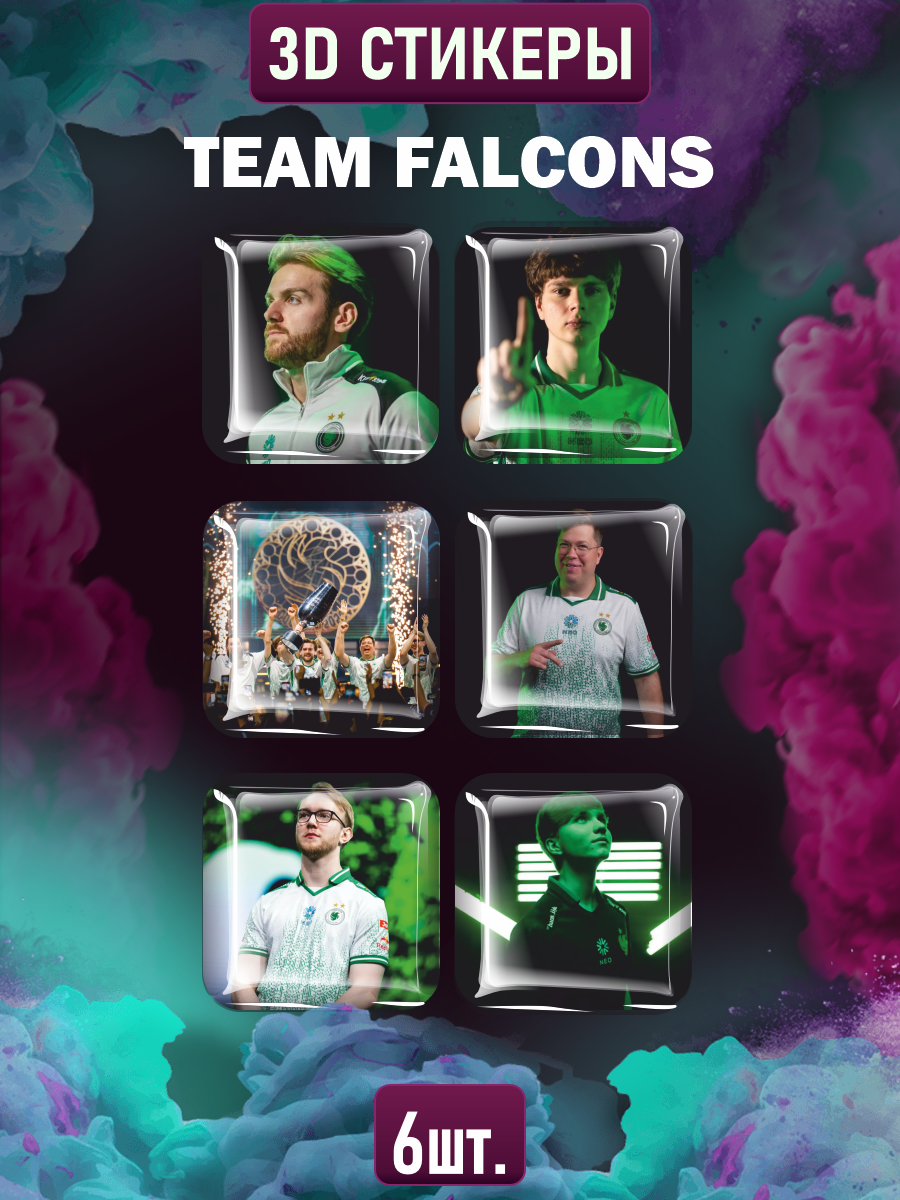 Наклейки на телефон 3D Team Falcons NiKo