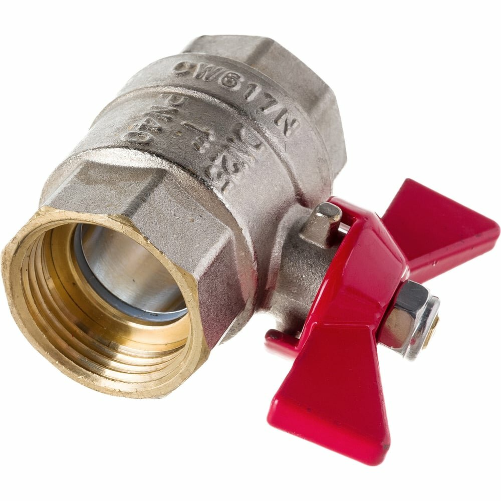 Шаровой кран Valtec Base рукоятка бабочка 1" внутренняя-внутренняя VT.217. N.06 — фото 1