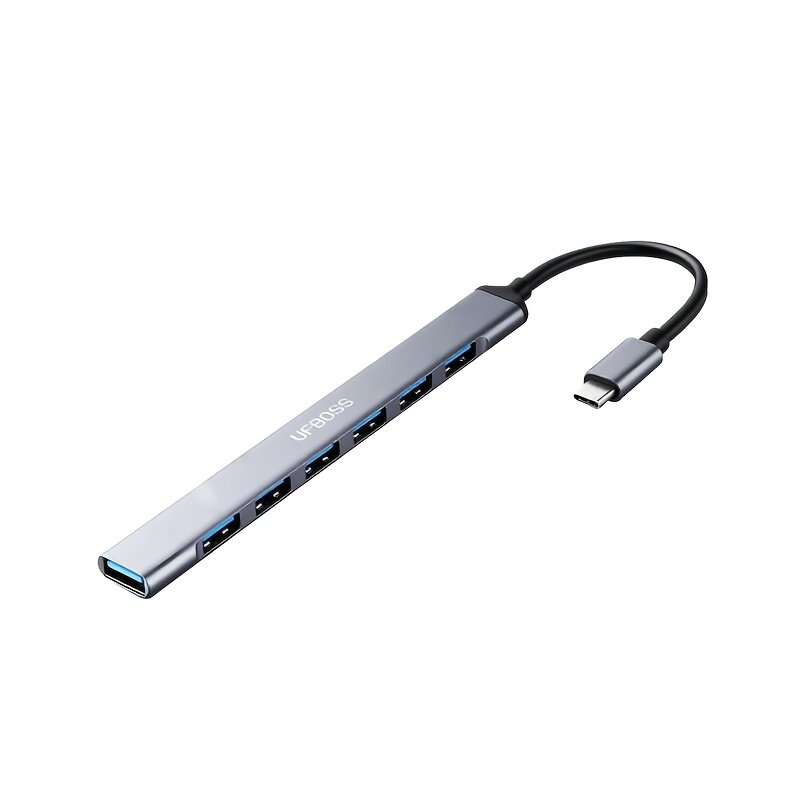 USB-хаб 3.0 7-портовый алюминиевый USB-сплиттер и удлинитель для ноутбуков, ПК, MacBook, Mac Pro, Mac Mini, iMac, Surface Pro, внешних жестких дисков, принтеров, камер и др, модель ZYK-C