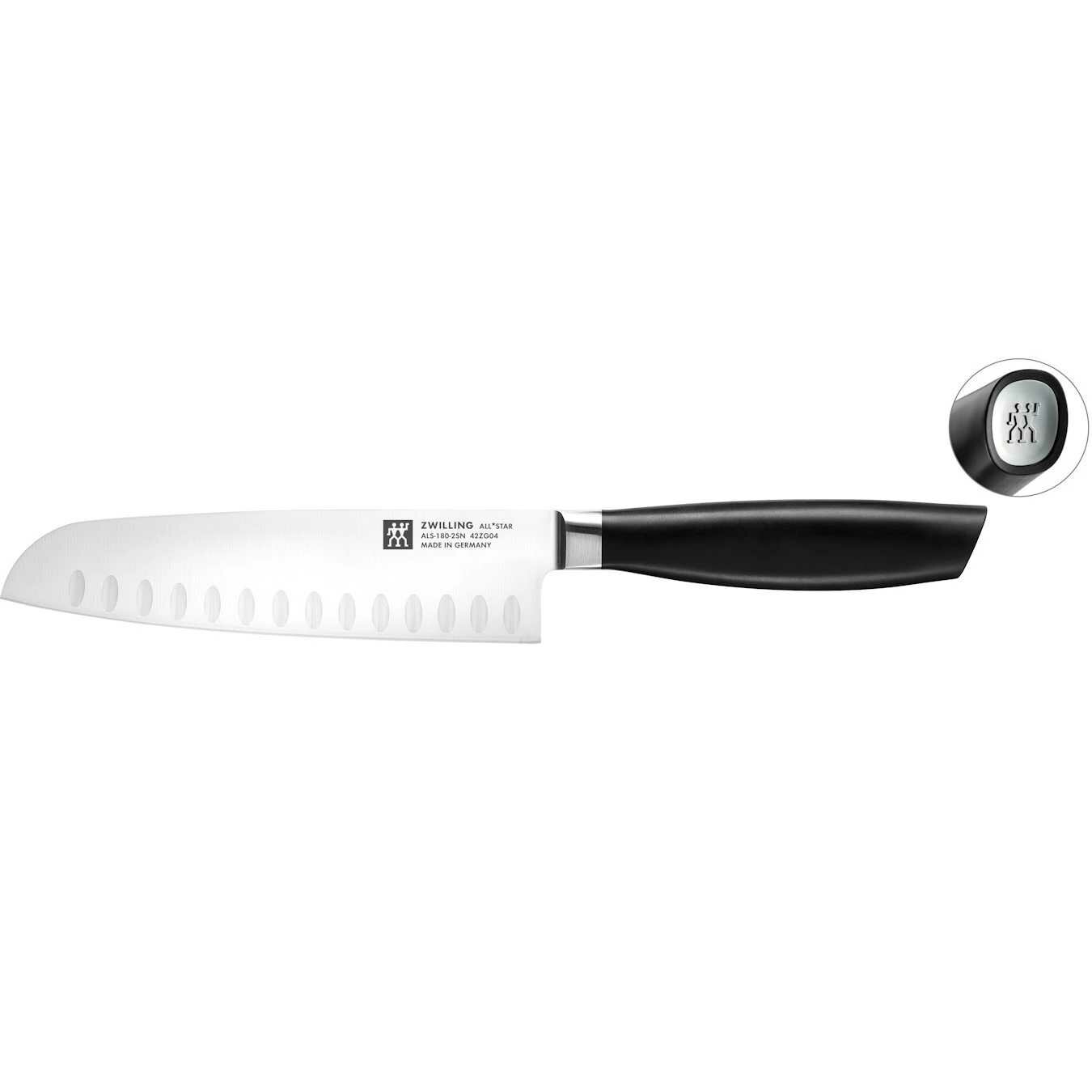Нож Zwilling Allstar, сталь FRIODUR, нескользящая рукоятка, лезвие 18см