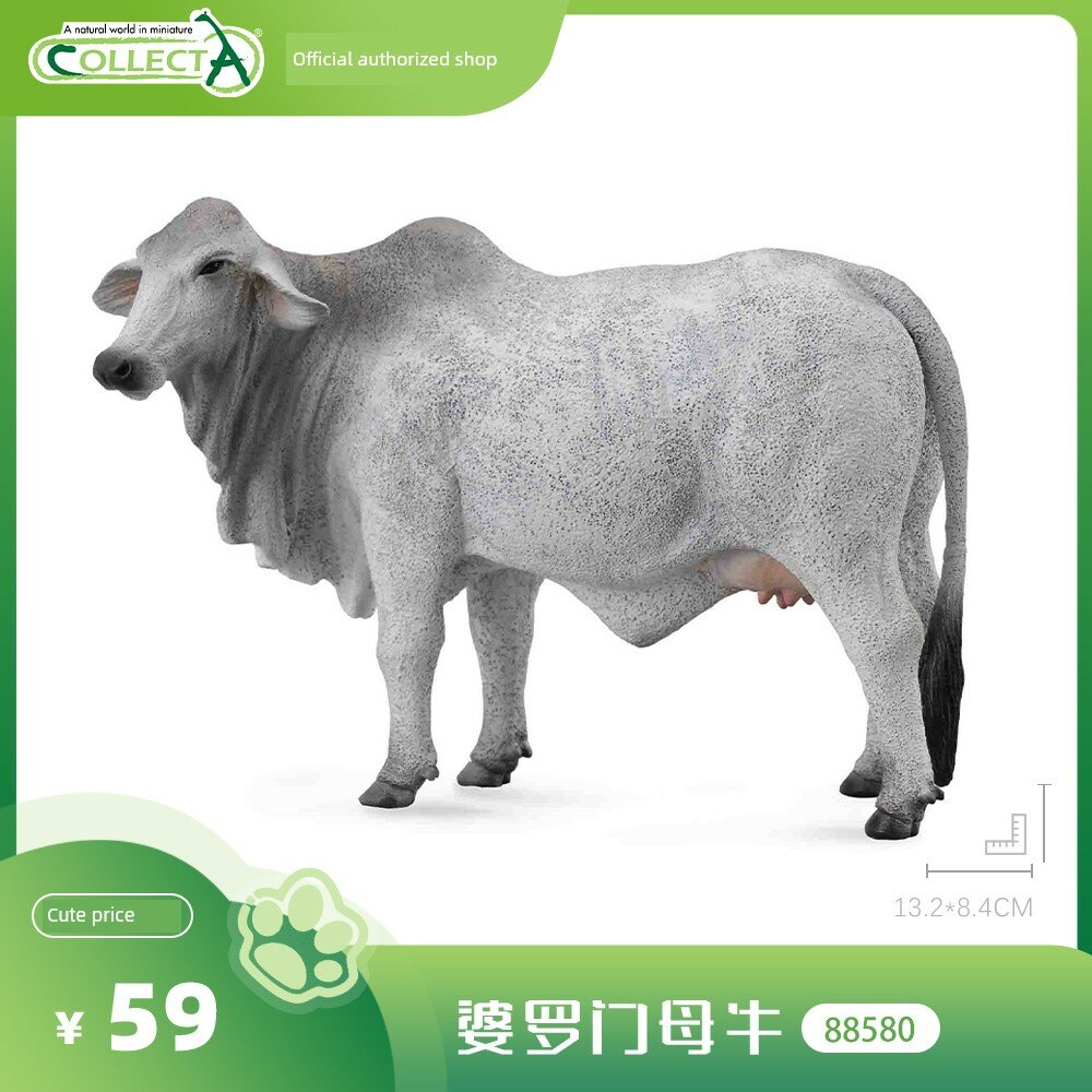 CollectA Брахмская корова, фигурка из коллекции, 88580, образовательная игрушка для детей, высота 10 см