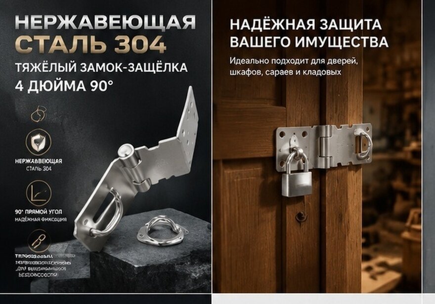 Угловая Защелка С Противовзломным Дизайном Для Внешних Конструкций 8.00X3.90X3.50CM