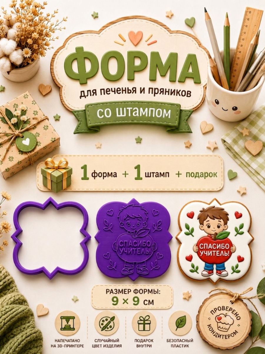 Формочка для выпечки печенья и пряников