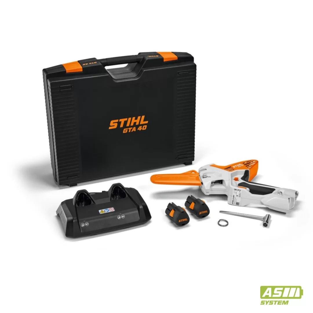Аккумуляторная пила STIHL GTA 40 SET, 15 см (2 аккумулятора, зарядное устройство, масло)