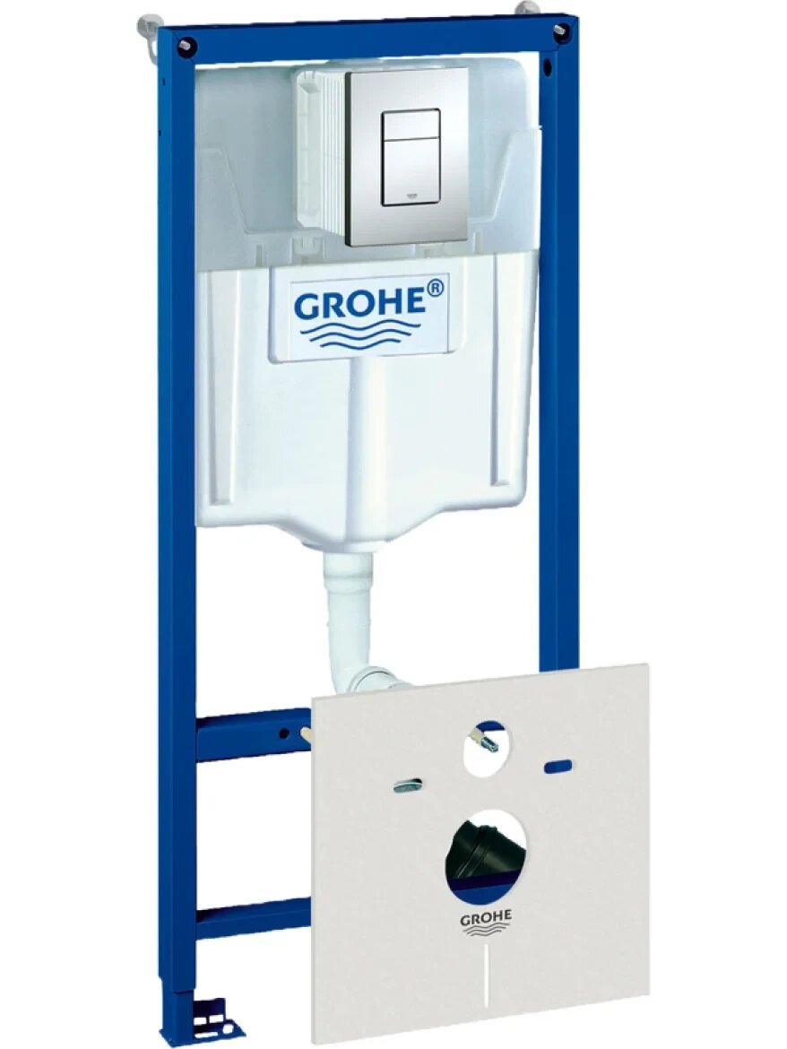Система инсталляции для унитазов Grohe Rapid SL 38775001 4 в 1 с кнопкой смыва