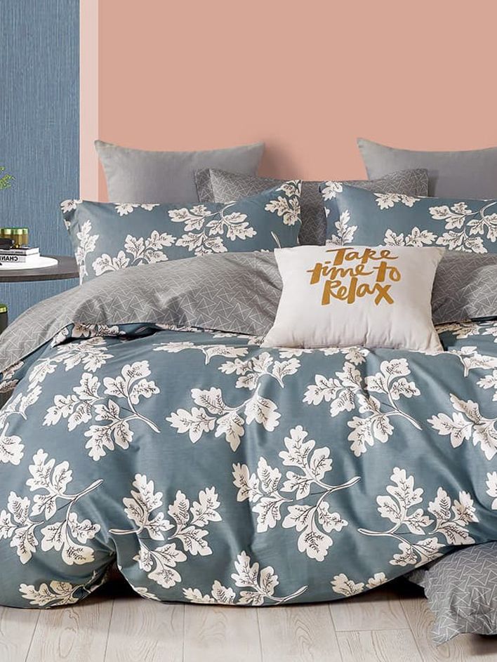Постельное белье 1 5 спальное в цветочек Cleo Satin de Luxe комплект пододеяльник на молнии сатин хлопок