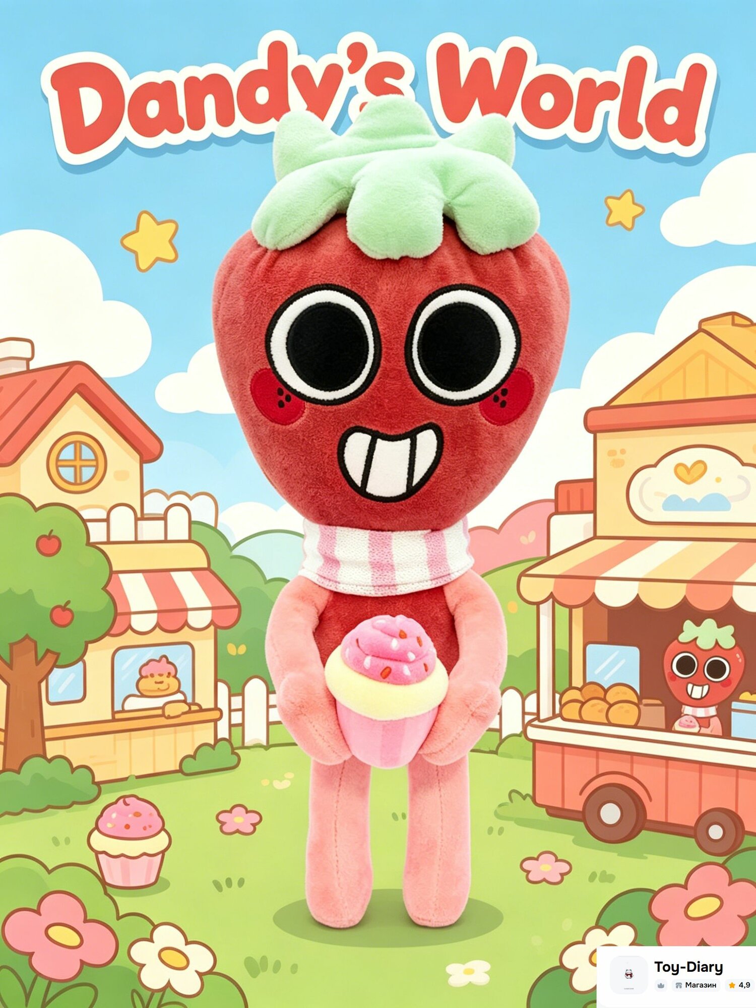 Dandy's World Plush Scraps Sprout Deluxe Мягкие плюшевые игрушки, подарки на Хэллоуин для мальчиков и девочек
