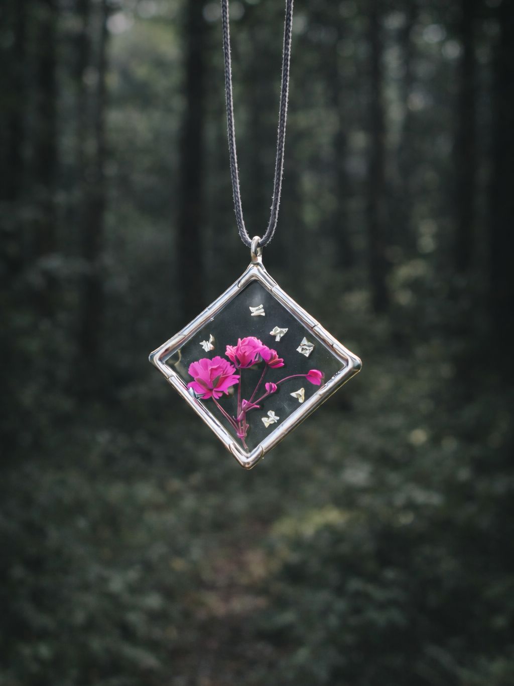 Подвеска Forget me not, стекло