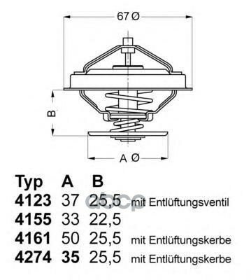 Термостат Audi A4 00-09 / A6 94-10 Wahler арт. 427492D