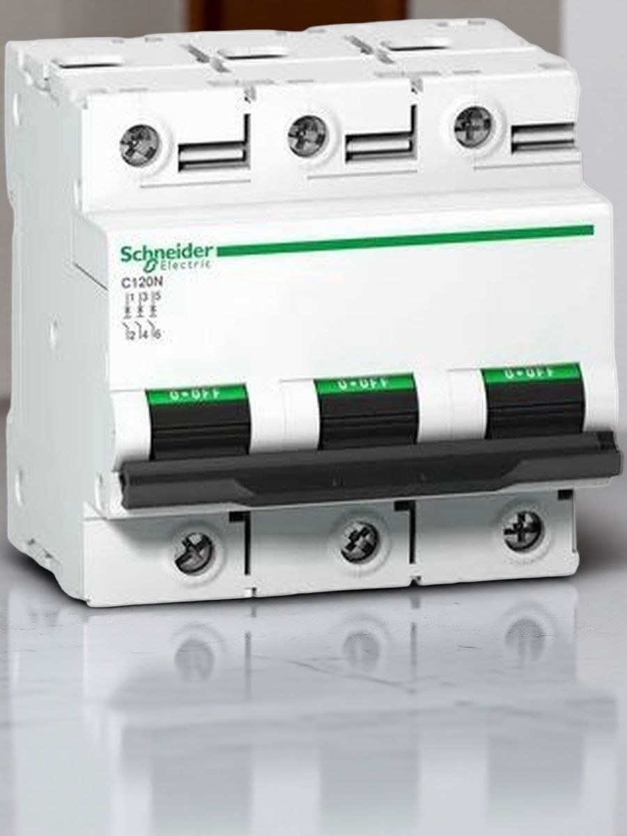 Автоматический модульный выключатель Schneider Electric 3полюса D 125А 10кА Acti9 C120N A9N18389