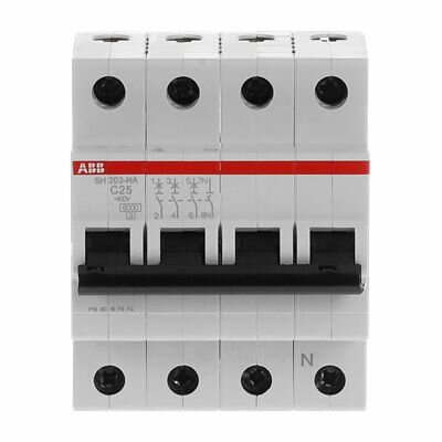 Автоматический выключатель ABB SH203-C25NA (3P+N) 2CDS213103R0254