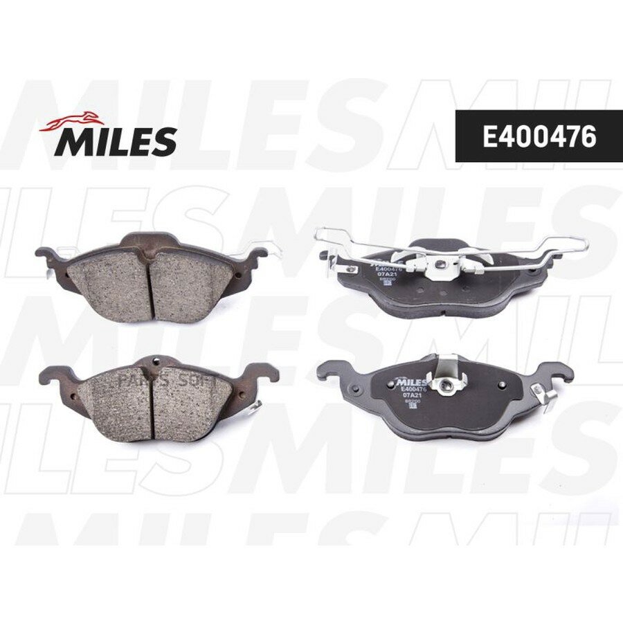 Колодки тормозные Opel Astra G 1.2/1.4/1.6/1.7D передние Low-metallic Miles MILES E400476 | цена за 1 шт