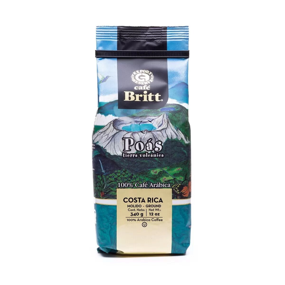Кофе молотый Cafe Britt Poas terra volcanica 340 г