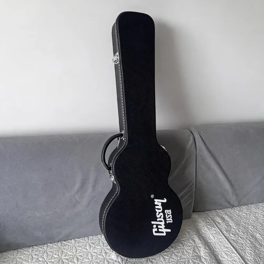 Эксклюзивный кейс для SG премиум Gibson USA, чехол для электрогитары, черный матовый, белый, 1060*370*100 мм