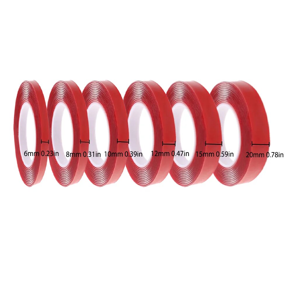 3M Красная Акриловая Двухсторонняя Лента 6mm