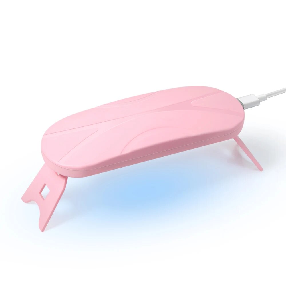 LULAA Мини-сушилка для ногтей 6 Вт, USB, розового/белого цвета Pink