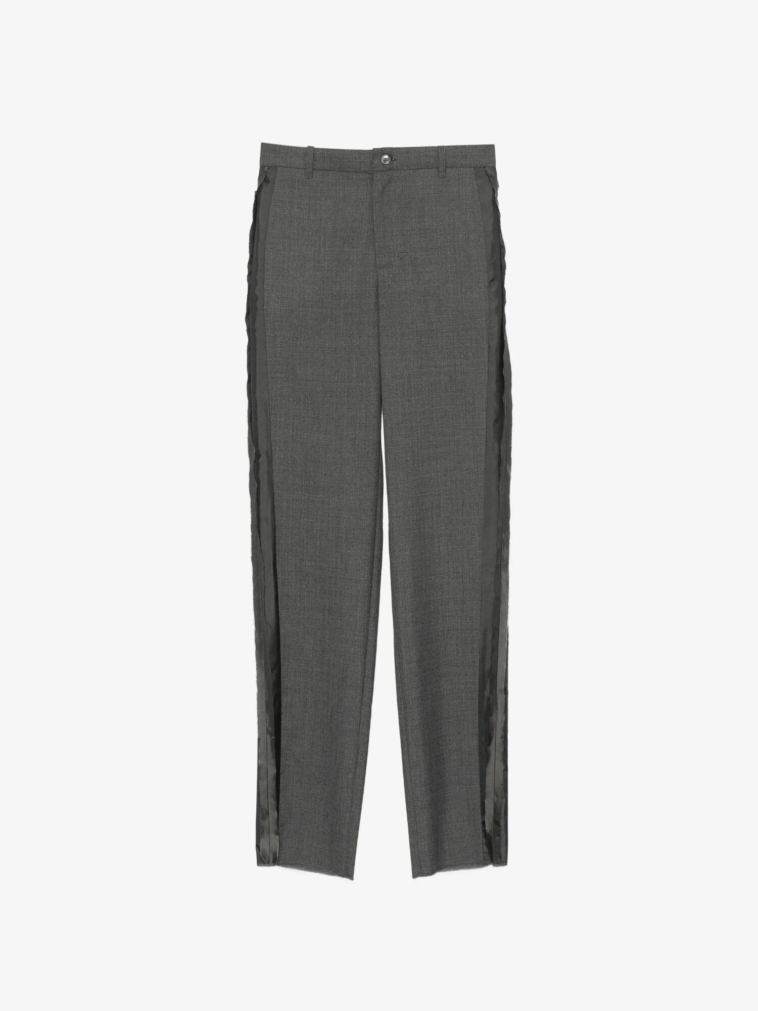 Брюки Frayed side-stripe straight-leg trousers