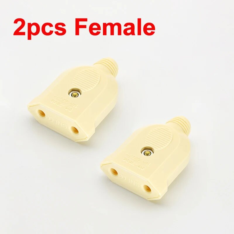 Европейские адаптеры розетки JCD 2 шт. 2PC Female