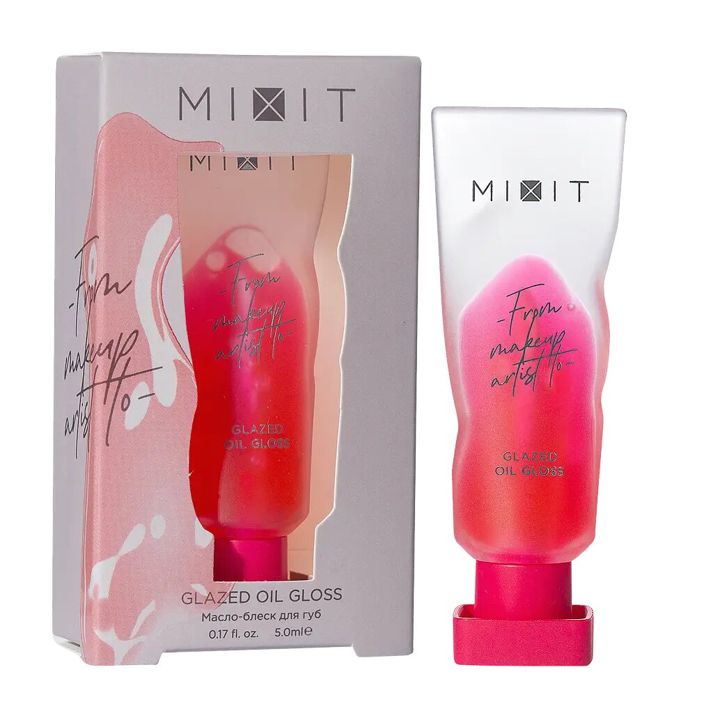 Mixit Make Up Масло-блеск для губ Glazed Oil Gloss тон алый 5 мл 1 шт