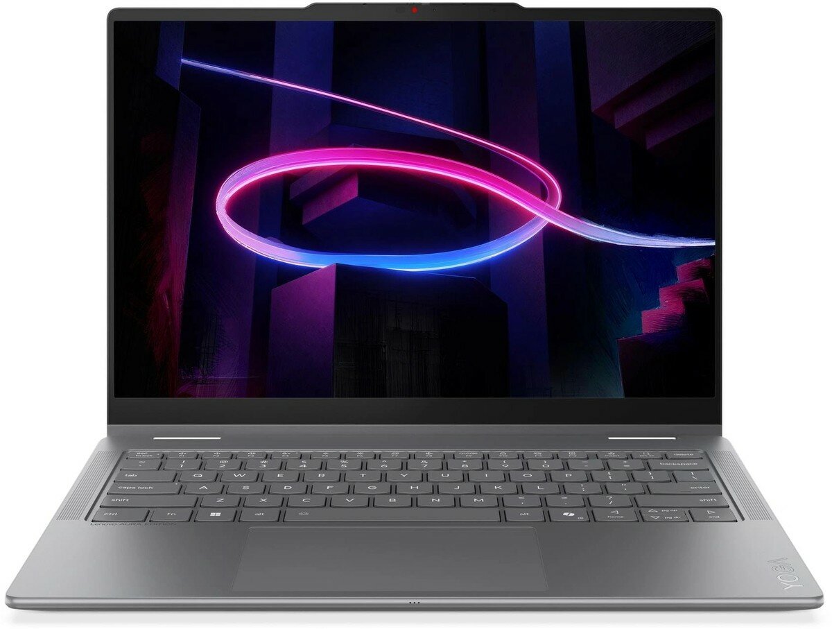Ноутбук Lenovo Yoga 7 14IPH11, 14", 2026, трансформер, OLED, Intel Core Ultra 7 355 2.3ГГц, 8-ядерный, 24ГБ LPDDR5x, 1ТБ SSD, Intel Graphics, Windows 11 Home, серый (83tc0057rk)
