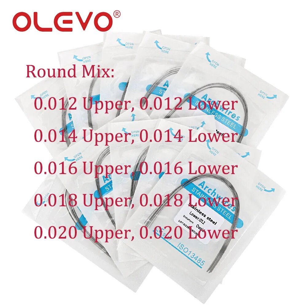 Ортодонтические дуги Olevo Round Mix 0.012-0.020 SS