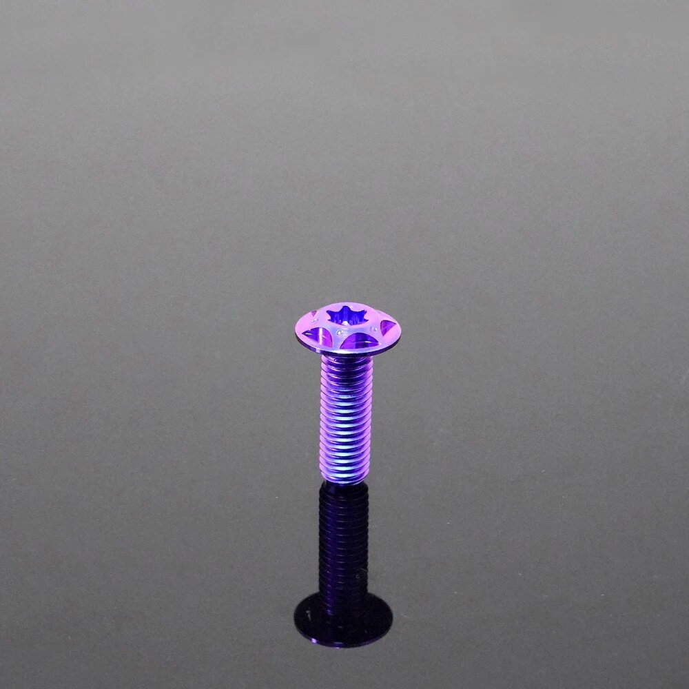 FLAWLESSTI M8x20-25 MM Gr5 Титановый болт тормозного диска, болт заднего Purple 1 PC, M8x25 mm