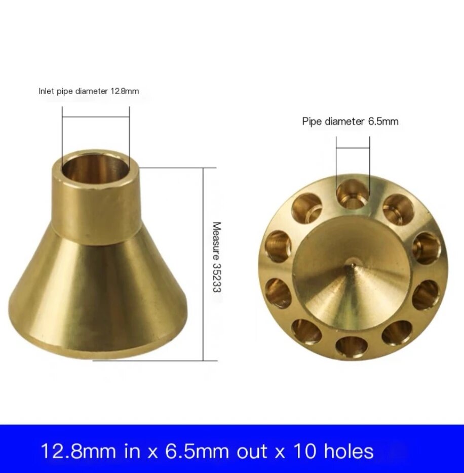 Латунный распределитель хладагента XMSJ 12.8x6.5x10-holes
