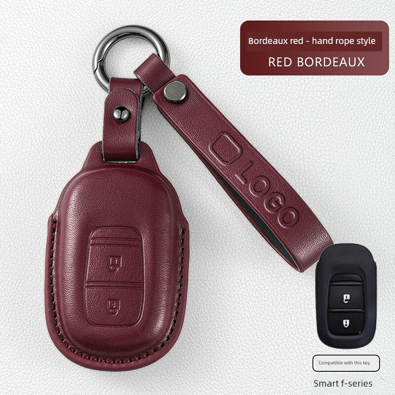Бордовый держатель для ключей Honda с браслетом - компактное хранение ключей для автомобилей Honda