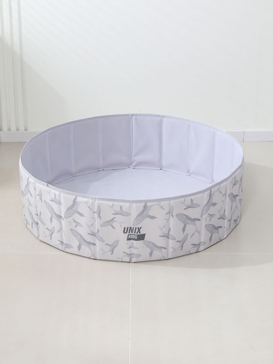Бассейн сухой для шариков UNIX Kids Ocean 100 см Grey (без шариков) PBPOCEAN100GY