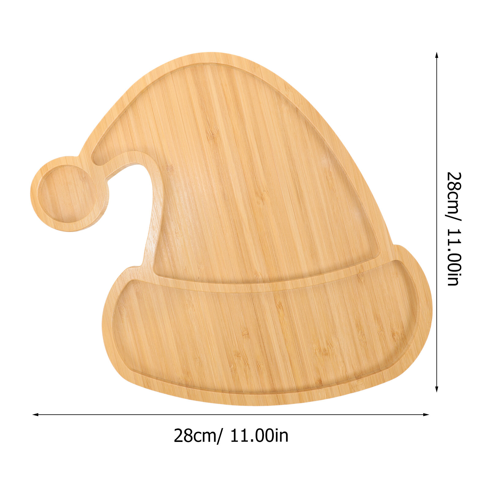 Поднос Для Снеков Из Дерева Поднос Для Фруктов Поднос Для Десертов 28.00X28.00X1.00Cm