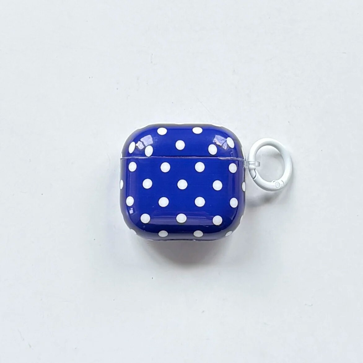 Чехол для AirPods в горошек из TPU For AirPods 5, Синий, Klein Blue