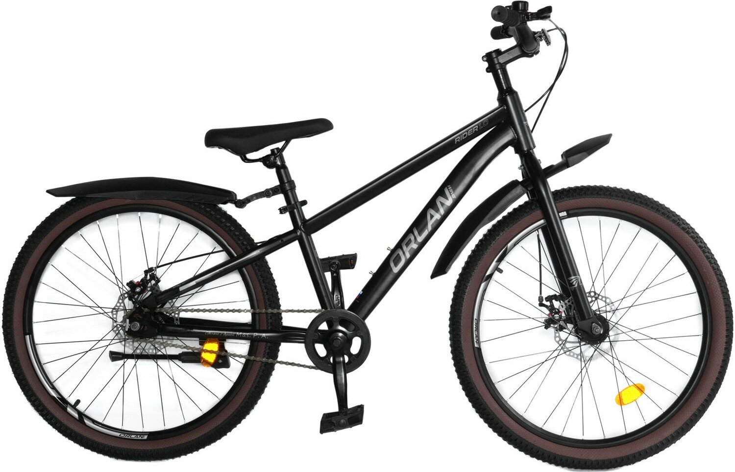 Велосипед Orlan Rider 1.0 24 (2026), рама 12" (130-155 см), черный
