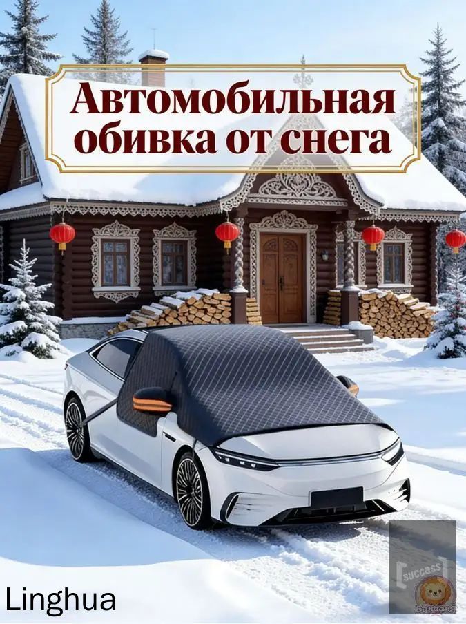 Зимний автомобильный чехол для лобового стекла магнитный защитный чехол от снега и мороза