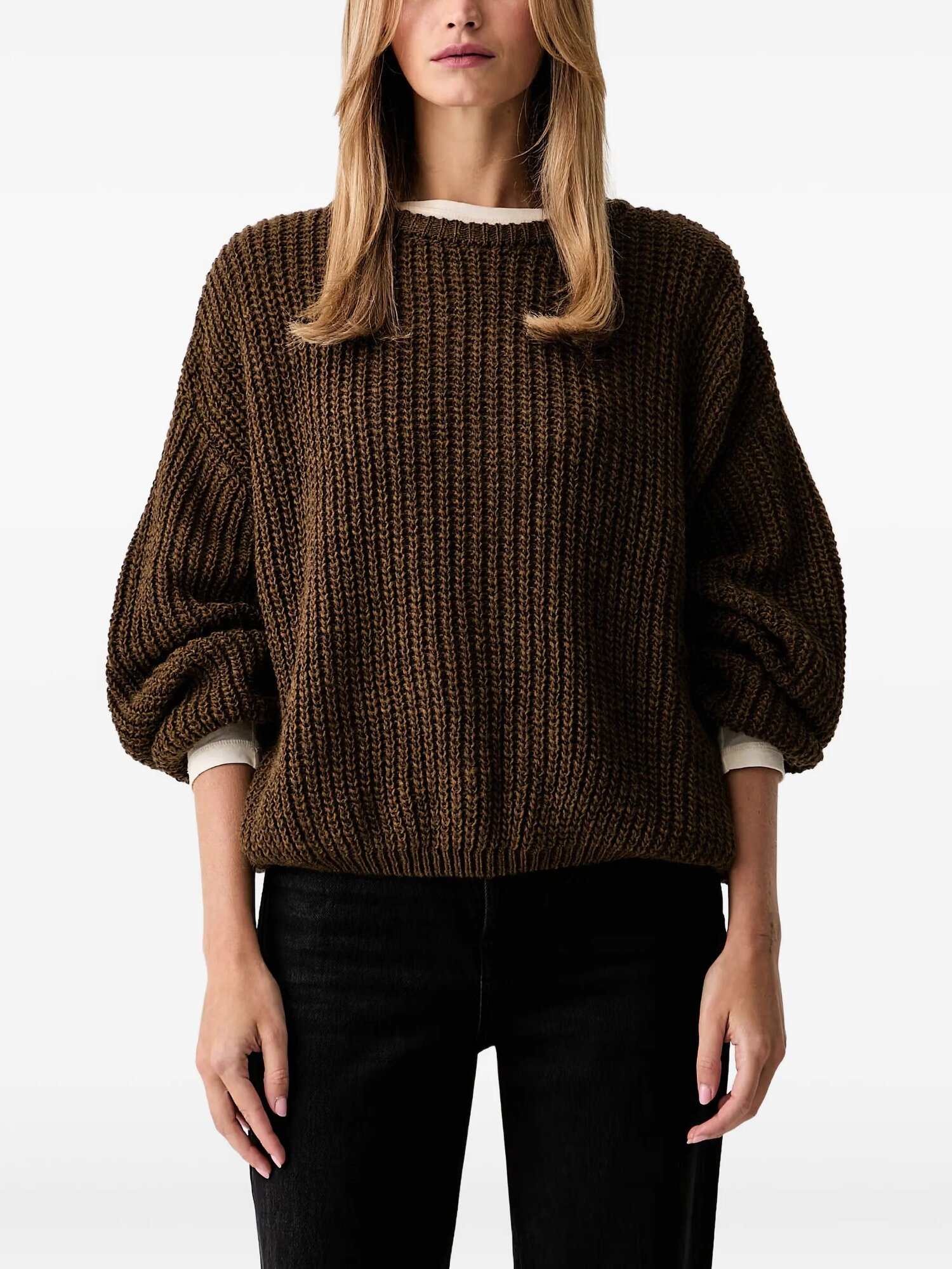Свитер Ribbed-knit logo-patch sweater